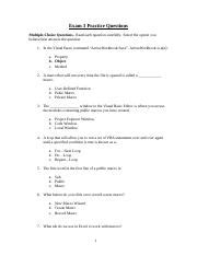 Exam 3 Practice Questions Fall 2023 3 Docx Exam 3 Practice Questions Multiple Choice Questions
