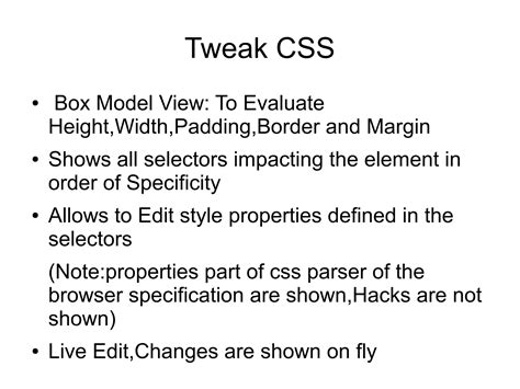 Debugging With Firebug Ppt