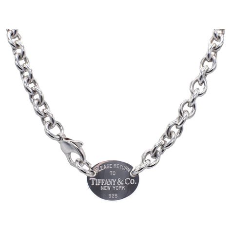 Tiffany And Co Return To Tiffany Sterling Silver Oval Link Tag