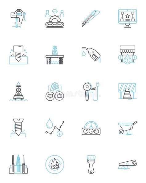 Cognitive Computing Linear Icons Set Intelligence Learning