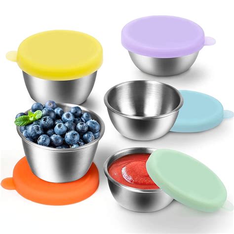 Ludlz Condiment Containers With Lids Salad Dressing Container To Go 50ml Reusable Stainless