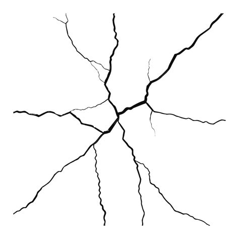 Premium Vector Split Lines In The Concrete Fissured Ground Or Cracks