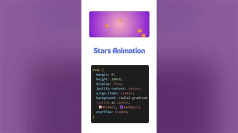 Stars Animation Html Css Javascript Cssanimation Css3animation