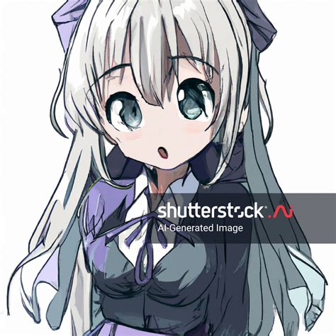「cute Woman Long White Hair Wearing」のai生成画像、2378442137 Shutterstock
