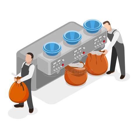 3d Isometric Flat Vector Illustration Of Wheat Manufacture Process Item 2 Stock Illustration