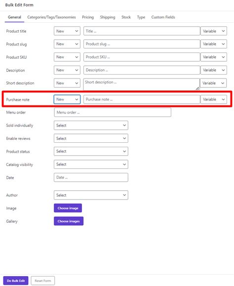 How To Bulk Edit Product Purchase Note In Woocommerce Ithemeland