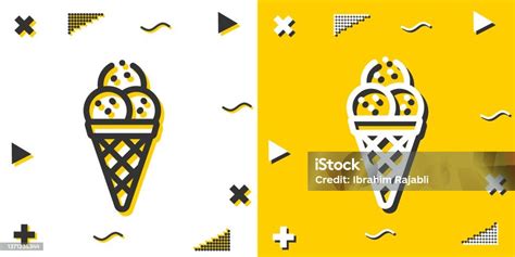 아이스크림 라인 아이콘 심플한 윤곽 스타일아이스크림 선형 기호 흰색 배경에서 격리된 벡터 그림입니다 편집 가능한 스트로크 Eps