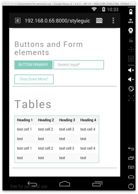 a better android simulator for web development genymotion