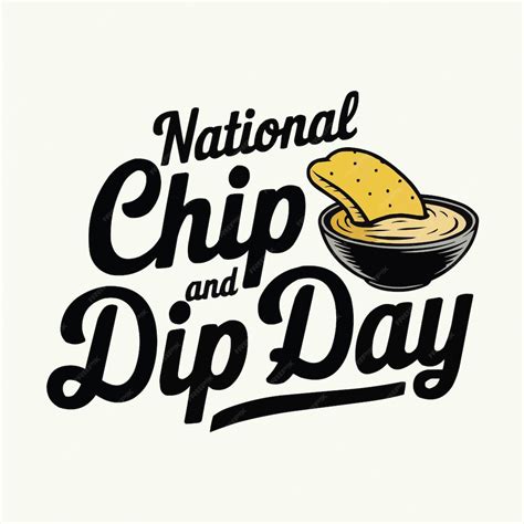 Premium Vector National Chip And Dip Day Vector Logo Illustration