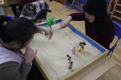 포토갤러리 1월8일 덕수복지재단의 사랑마을 이용자지적장애인와 모래상자 놀이프로그램♥ 사회복지상담과