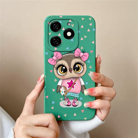 Casing For Infinix Smart Hd Pro Plus Phone Case Popular Cute Dinosaur Square Liquid Soft