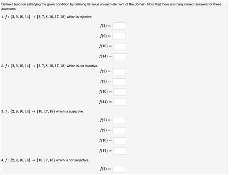 Solved Define A Function Satisfying The Given Condition By
