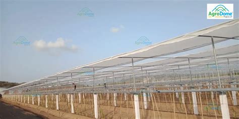 Mild Steel Prefab Shade Net House For Dragon Fruit Orchards At ₹ 380 Square Meter In Gandhinagar