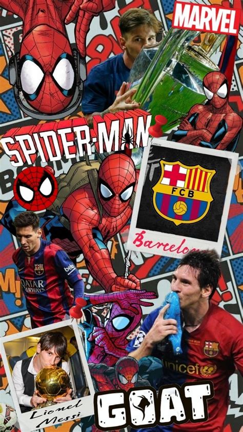 Spiderman X Lionel Messi Di Wallpaper Sepak Bola Gambar Sepak Bola Tema Seni