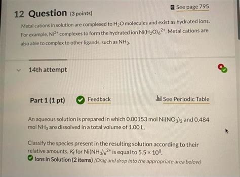 Solved Metal Cations In Solution Are Complexed To H2o Solved Metal Cations In Solution Are Complexed To H2o