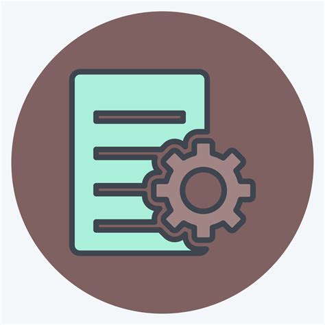 Icon Document Settings Suitable For User Interface Symbol Color Mate Style Simple Design
