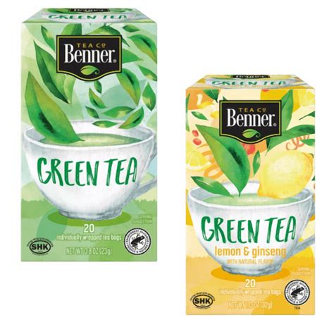 Benner Green Tea Variety Pack 2 Packs 20 Count