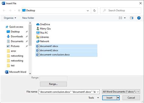 How To Merge Word Documents Microsoft 365 Apps