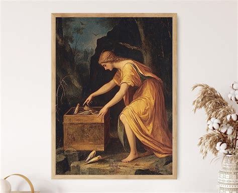 Pandoras Box Art Print Greek Mythology Decor Mysterious Pandora Wall Art Etsy