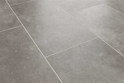 Audacity Rigid Core Pre Grout Click Vinyl Iron Grey Tile Built In Unde