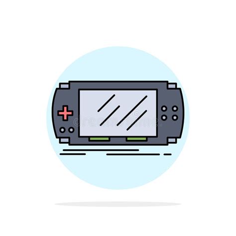 Console Device Game Gaming Psp Flat Color Icon Vector Stock Vector Illustration Of Game