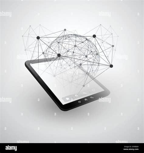 Digital Network Connections Mobile Technology Background Cloud