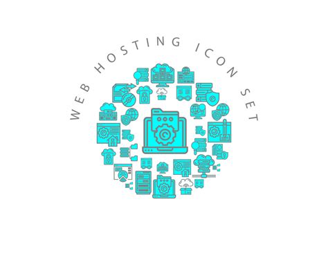 Web Hosting Icon Set Design On White Background 10743543 Vector Art At Vecteezy