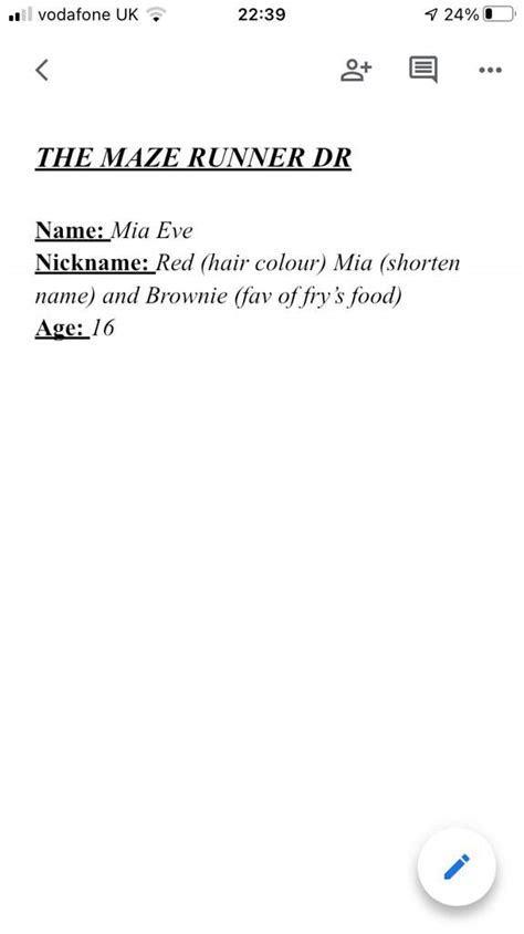 Heres My Extremely Developed Tmr Script Shifting Maze Runner Amino