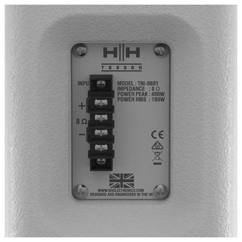 Disc Hh Electronics Tessen Tni 0601 65 Passive Speaker White At