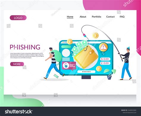 Phishing Website Template Web Page Landing 库存插图 1640953369 Shutterstock