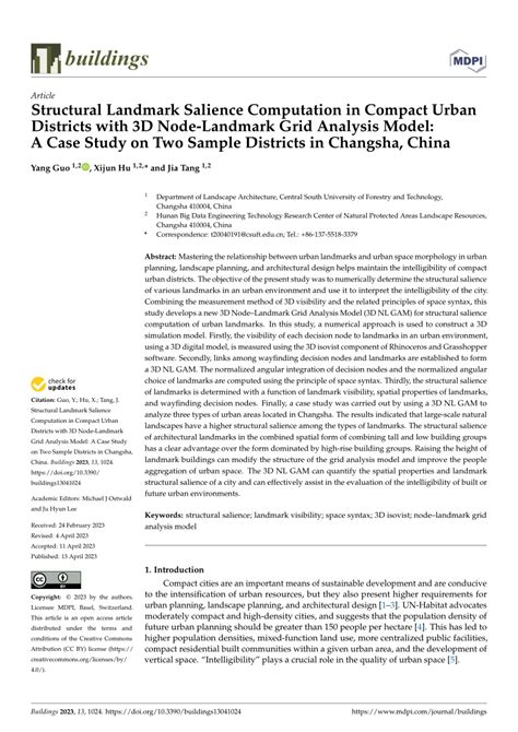 Pdf Structural Landmark Salience Computation In Compact Urban