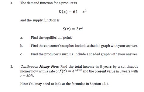 The Demand Function For A Product IsD X X And The Chegg Com
