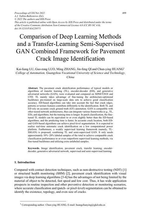 PDF Comparison Of Deep Learning Methods And A Transfer Learning Semi Supervised GAN Combined
