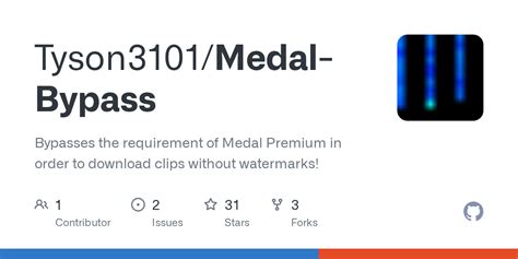 Medal Bypassreadmemd At Main · Tyson3101medal Bypass · Github