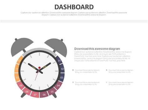 Alarm Clock Dashboard Design For Time Management Powerpoint Slides