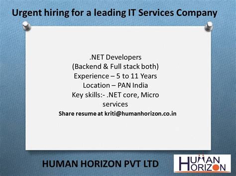 Shreshtha Gupta On Linkedin Hi Everyone Im Currently Hiring For Net Developers For An