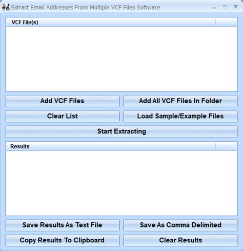 Extract Email Addresses From Multiple VCF Files Software