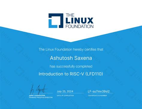 Ashutosh Saxena On Linkedin Riscv Opensource Linuxfoundation Continuouslearning Techskills
