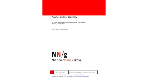 Customization Usability Customization Usability 46 Design Guidelines To Improve Web Based