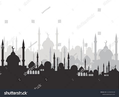 Mosque Vector Design Islam Theme Stock Vector Royalty Free 2135935539