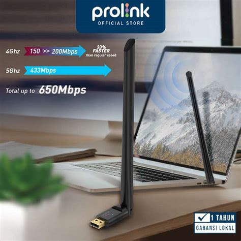 Jual Prolink Wireless Usb Adapter Ac Dual Band Dbi Antenna Dh U Di Seller Prolink