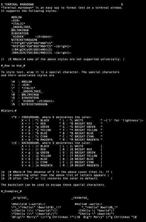I Made A Markdown Like Language For The Terminal Rcommandline