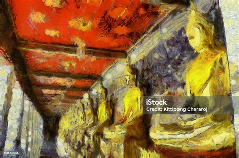 부처님 동상 일러스트레이션은 인상주의 스타일의 그림을 만듭니다 0명에 대한 스톡 벡터 아트 및 기타 이미지 0명 노랑 디자인 Istock