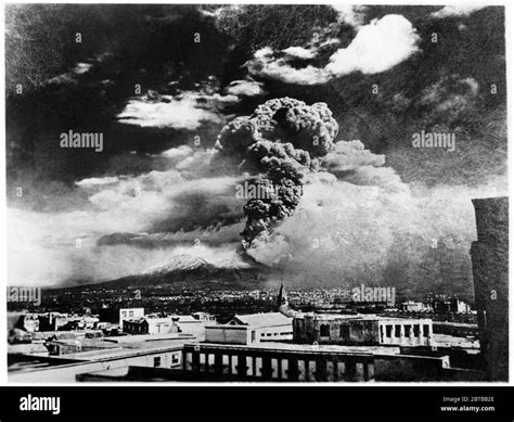 1944 March Naples Italy The Eruptin Of Mount Vesuvius From 18