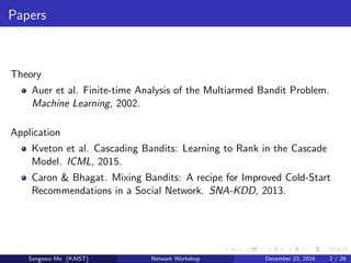 Multi Armed Bandit And Applications PDF