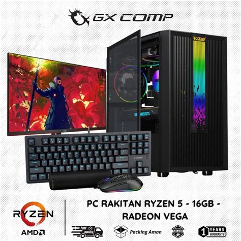 Jual Pc Rakitan Gaming Full Set Amd Ryzen G Ram Gb Ssd Shopee Indonesia