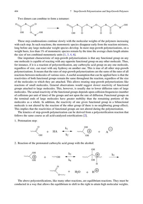 Solution Step Growth Polymerization And Step Growth Polymers Book Principles Of Polymer