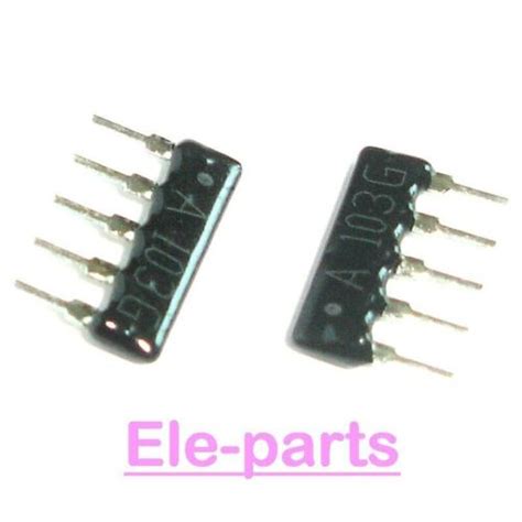 50 Pcs A05 103g 5 A05 103 10k Ohm 4 Commoned Resistor Network Array 5