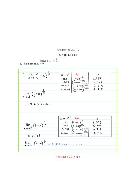 Math 1211 01 Unit 2 This Course Summaries Are For Computer Science