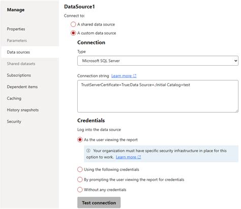 How To Connect The Powerbi Report Server To Sqlserver With Force Encryption Enabled